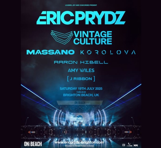 Eric Prydz returns to Brighton Beach this July w/ Vintage Culture ...
